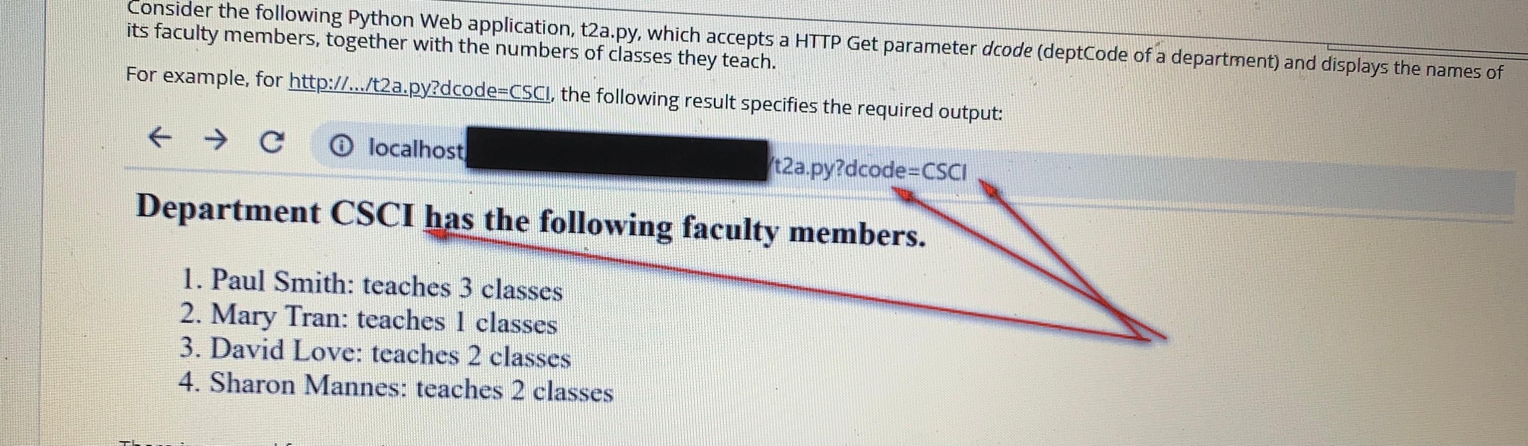 Consider the following Python Web application, | Chegg.com