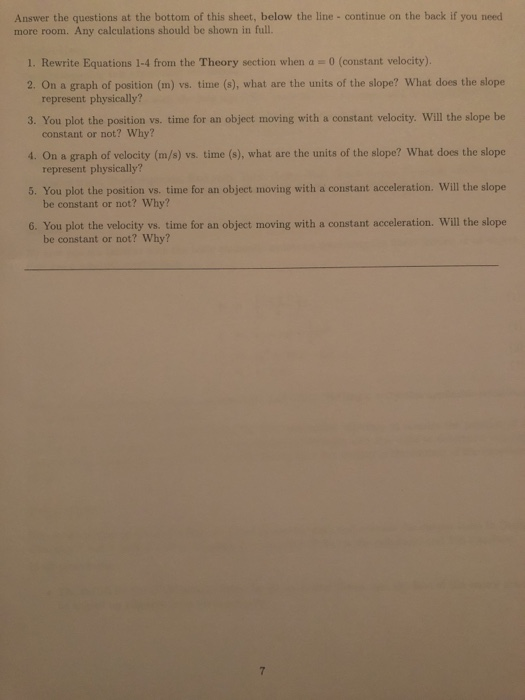 Solved Kinematics Objective Upon completing this experiment | Chegg.com