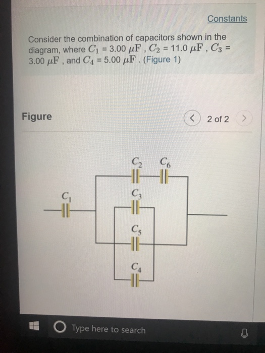Solved Constants Consider the combination of capacitors | Chegg.com Solved Constants Consider the combination of capacitors | Chegg.com