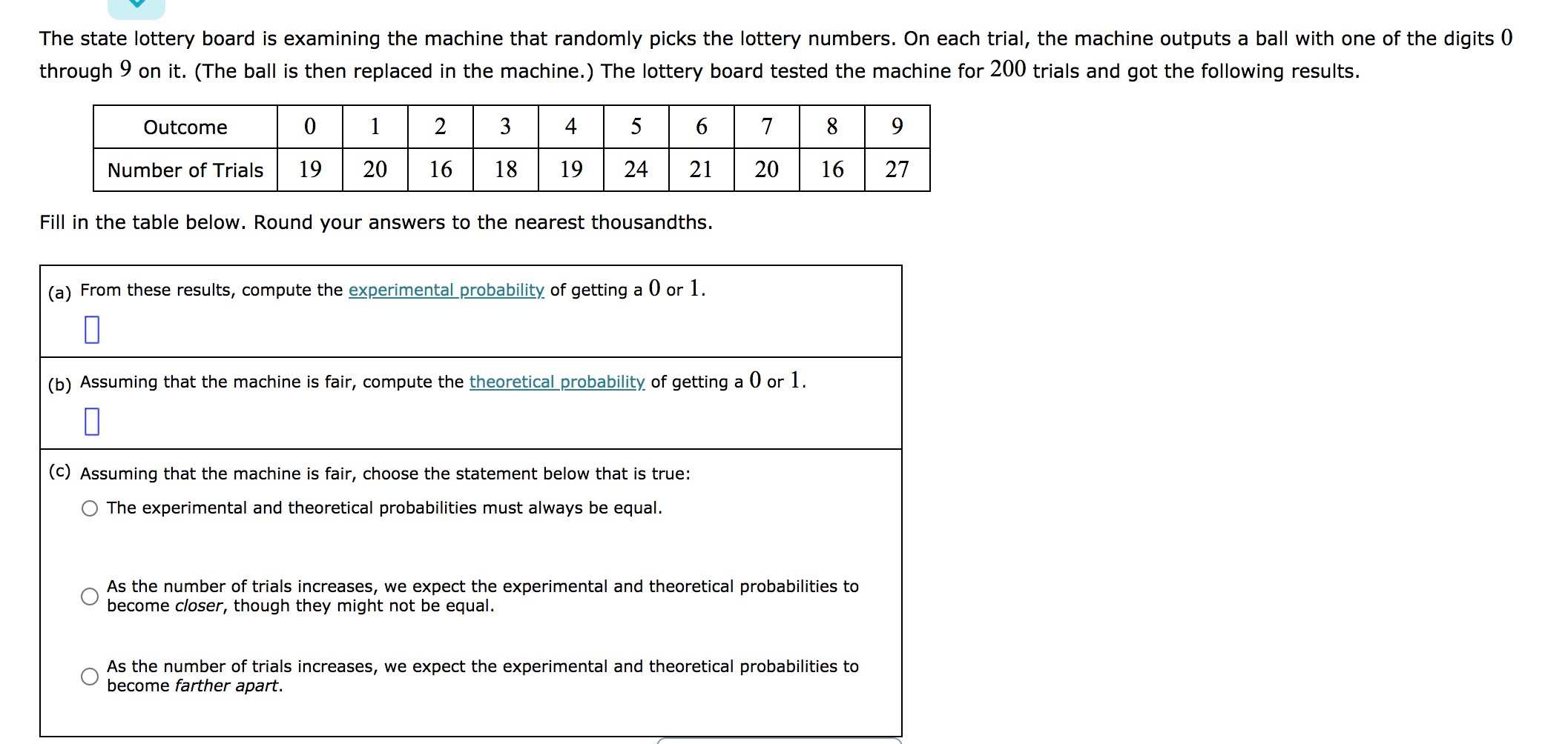 Solved The state lottery board is examining the machine that | Chegg.com