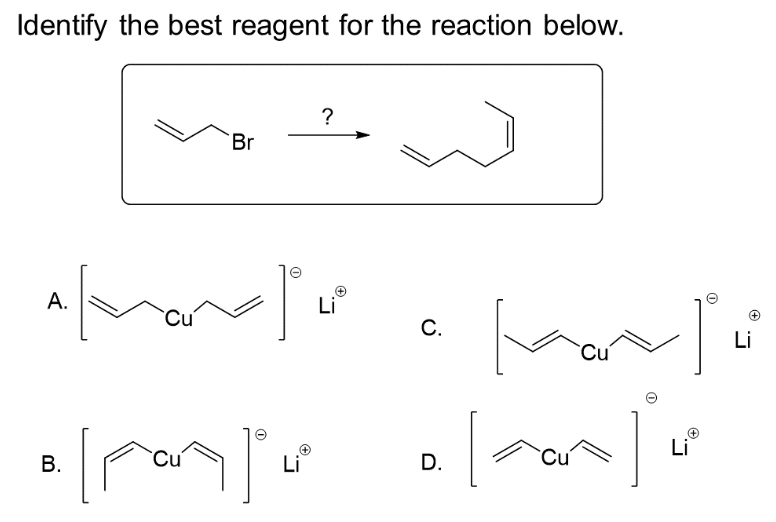 Solved Identify the best reagent for the reaction below. A. | Chegg.com
