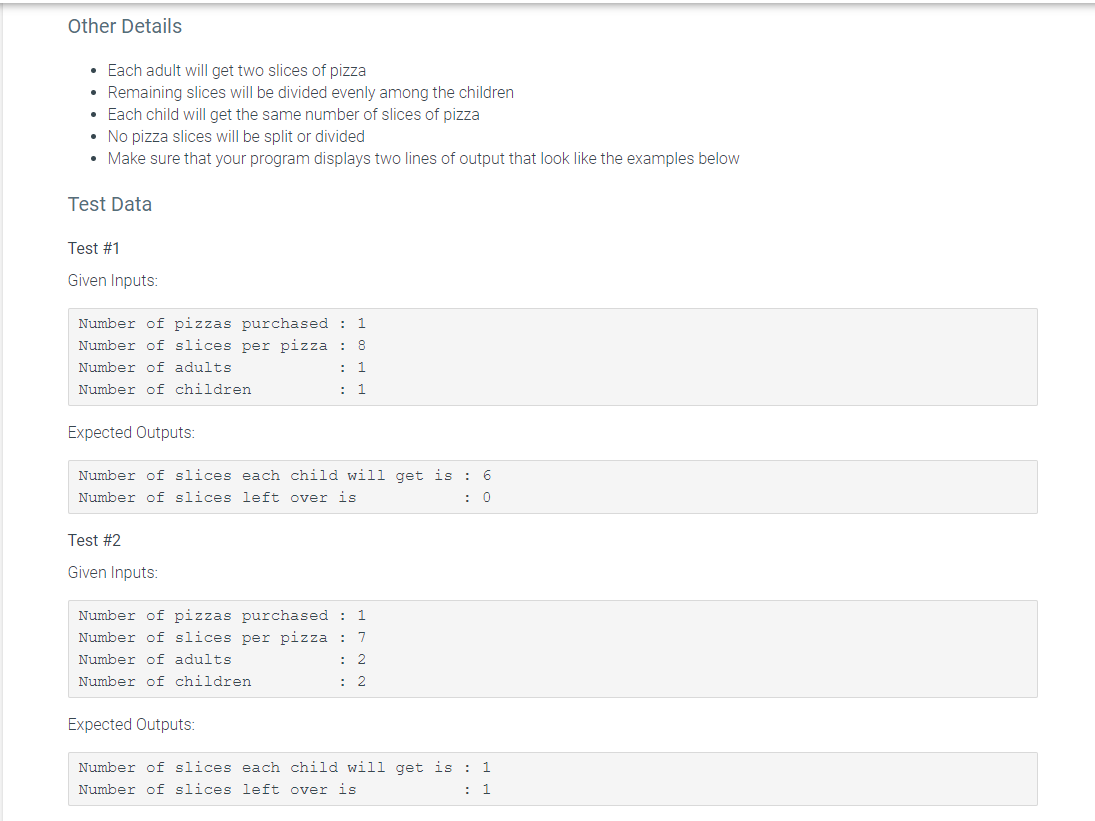 Solved 9.9 Pizza Party (Java) Individual Challenge This is | Chegg.com