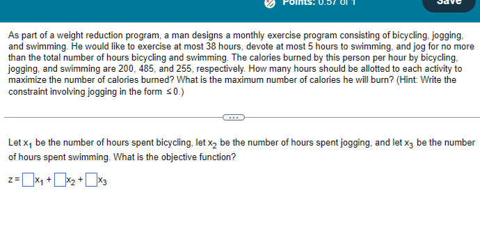 As part of a weight reduction program, a man designs | Chegg.com