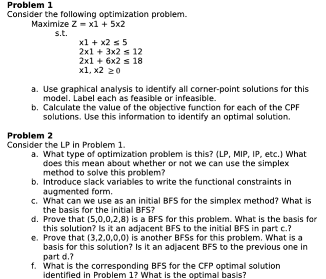 Maximize Z=×1+5×2 s.t. | Chegg.com