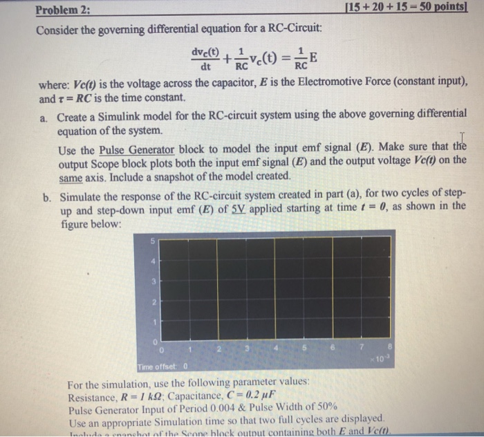 Solved Problem 2: 115 +20+15-50 pointsl Consider the | Chegg.com