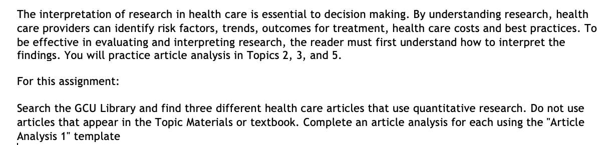 Solved The interpretation of research in health care is | Chegg.com