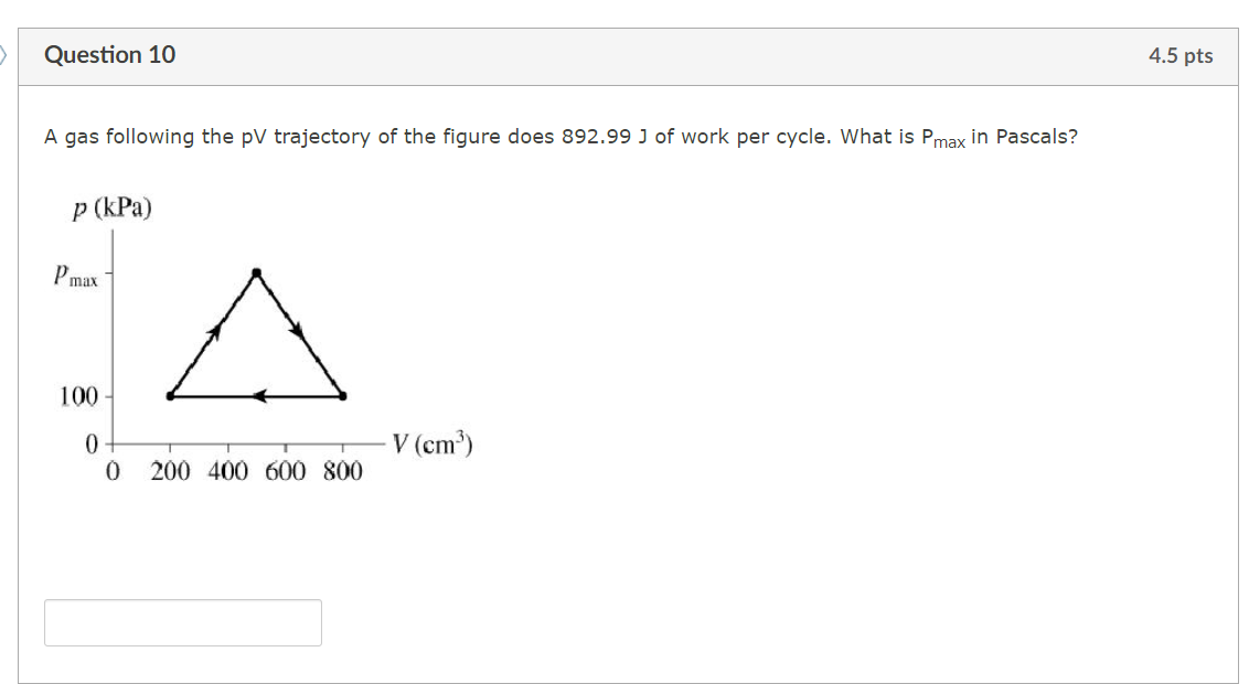 Solved A gas following the pV trajectory of the figure does | Chegg.com