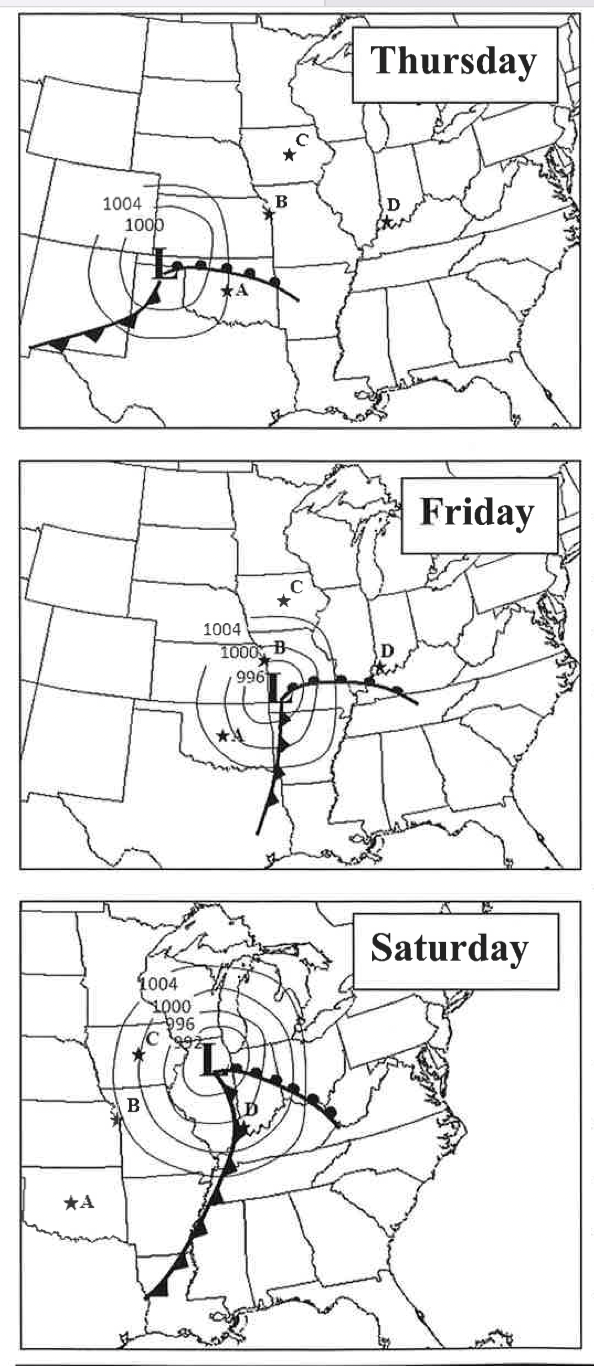 7. The following station plot would best represent | Chegg.com