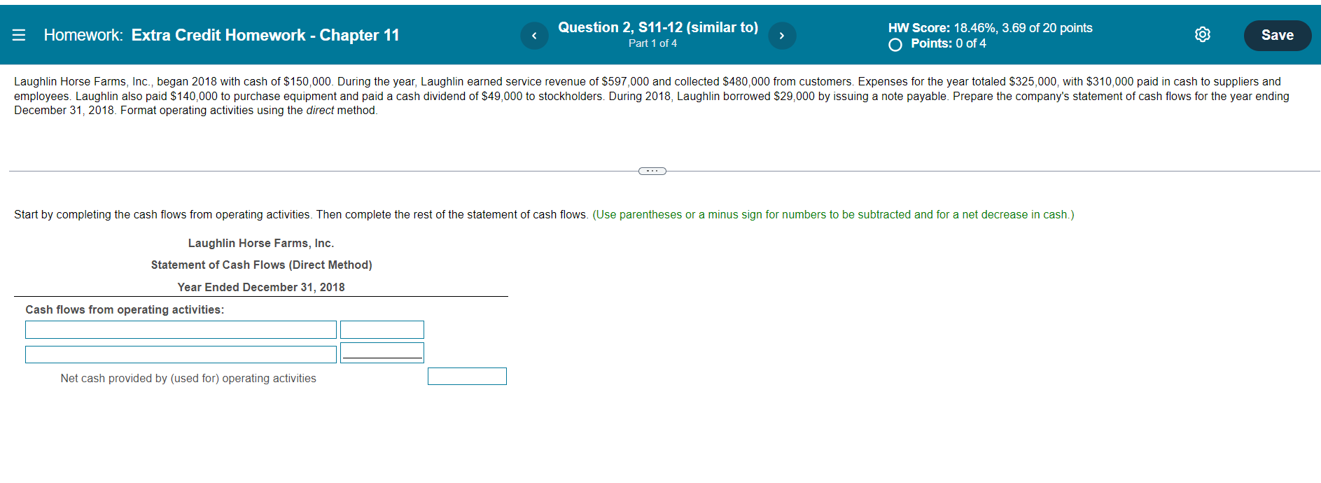Solved = Homework: Extra Credit Homework - Chapter 11 | Chegg.com