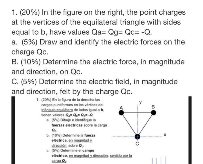 [Solved]: In the figure on the right the point charges at