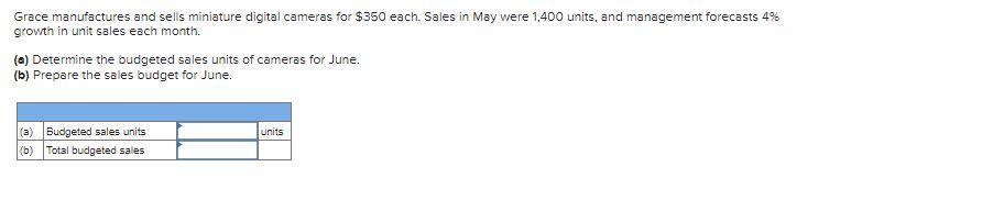 Solved Grace manufactures and sells miniature digital | Chegg.com