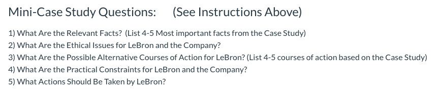 Solved CASE STUDY INSTRUCTIONS . The Assignment: | Chegg.com