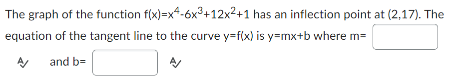 Solved The graph of the function f(x)=x4−6x3+12x2+1 has an | Chegg.com