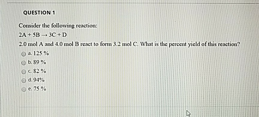 Solved QUESTION 1 Consider the following reaction: 2A | Chegg.com