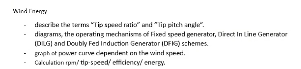 Solved Wind Energy - describe the terms \"Tip speed ratio\" | Chegg.com