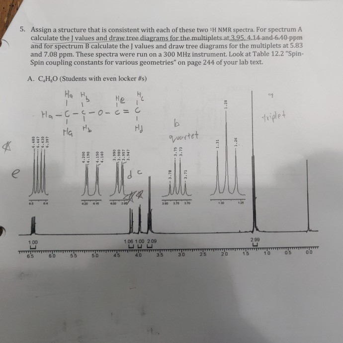 Solved 5. Assign a structure that is consistent with each of | Chegg.com