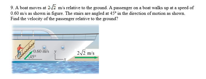 Solved 9 A Boat Moves At 2 12 M S Relative To The Ground A