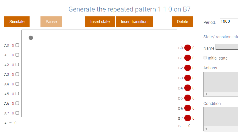 Solved Generate the repeated pattern 110 on B7 | Chegg.com