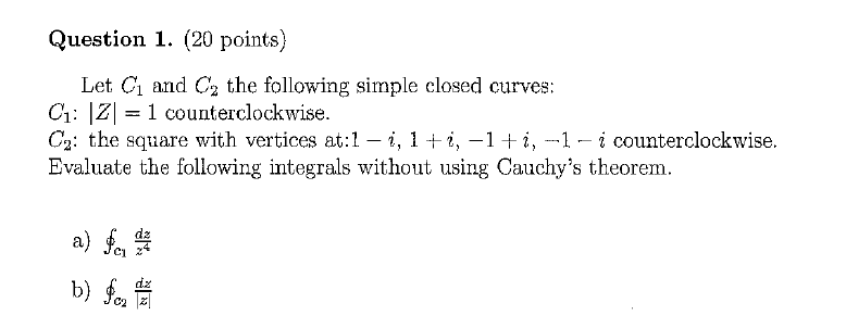 Solved Let C1 and C2 the following simple closed curves: | Chegg.com