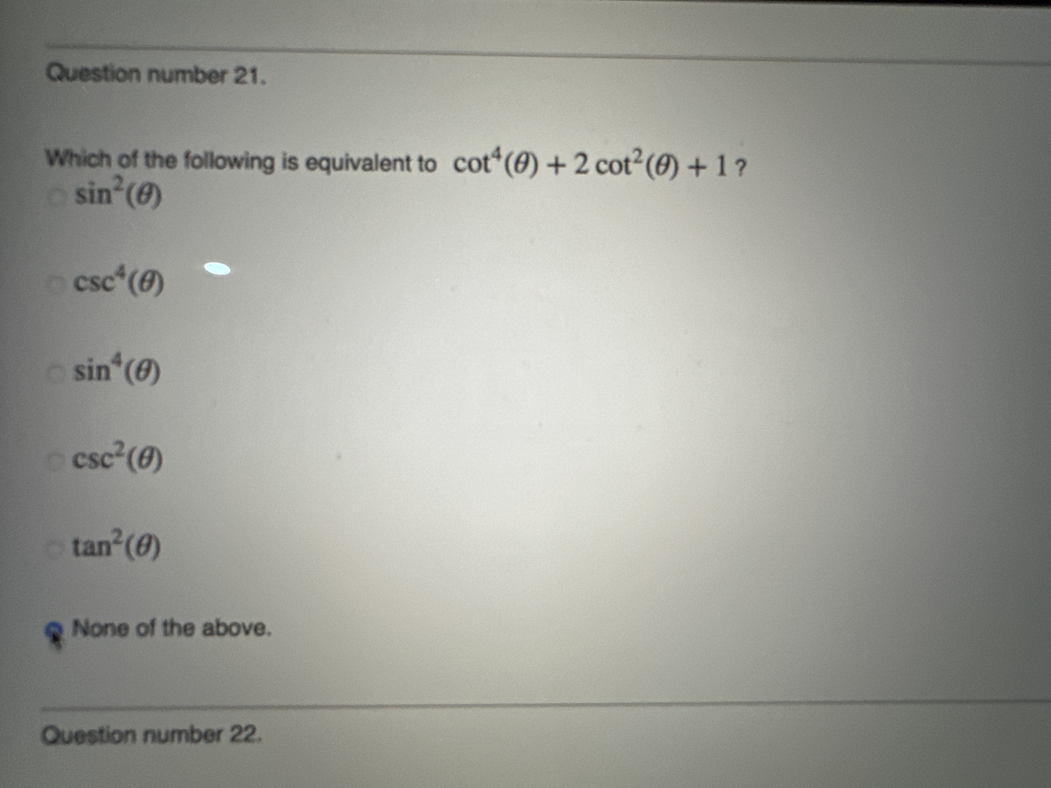 Solved Question number 21.Which of the following is | Chegg.com Solved Question number 21.Which of the following is | Chegg.com