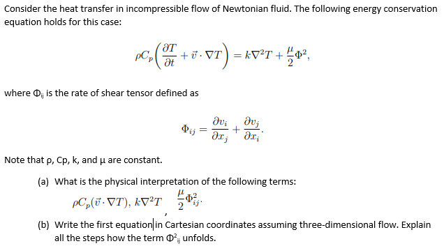 Conservation Of Energy Equation Heat Transfer
