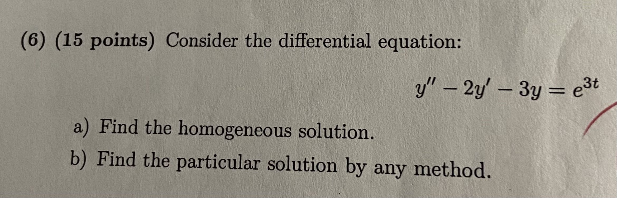 Solved (10 points) Solve the following Initial Value | Chegg.com