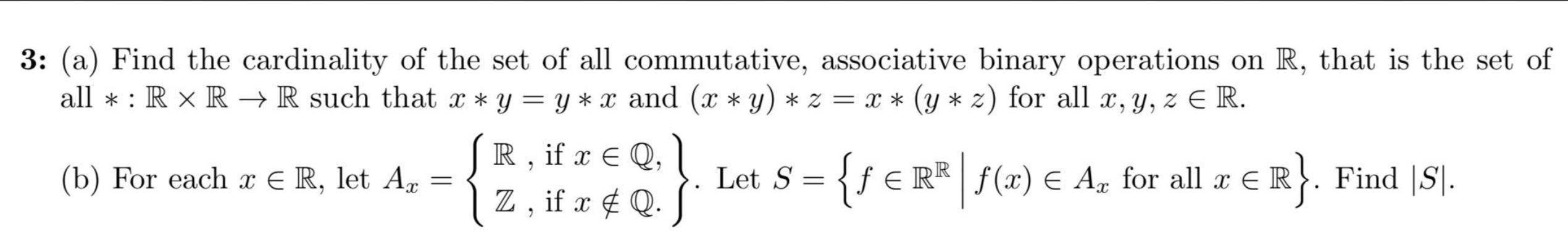 Solved 3: (a) Find the cardinality of the set of all | Chegg.com