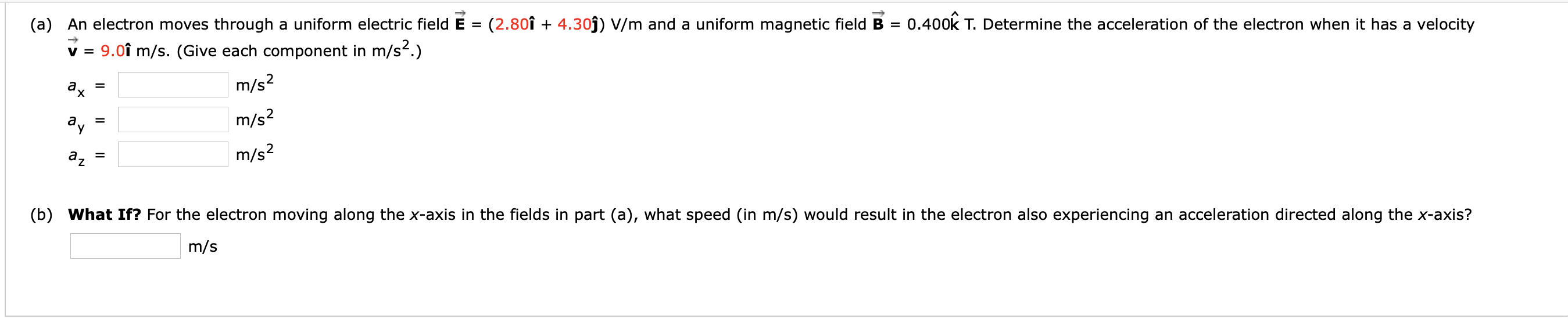 Solved (a) An electron moves through a uniform electric | Chegg.com
