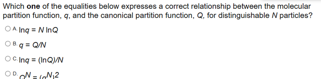 Solved Which one of ﻿the equalities below expresses a | Chegg.com