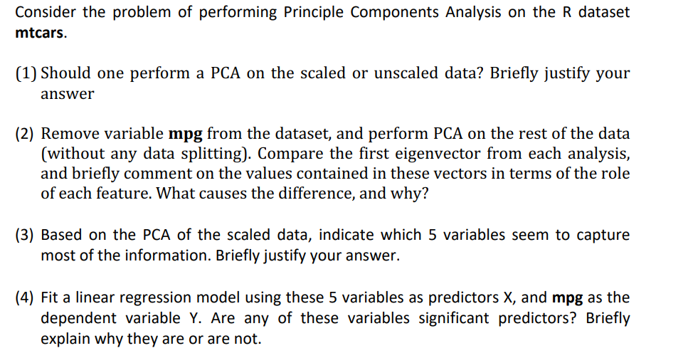 Consider the problem of performing Principle | Chegg.com