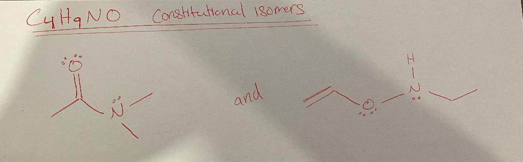 Solved CuHgNO Constitutional isomers and | Chegg.com
