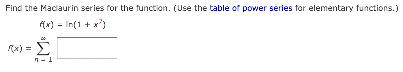 Solved Find the Maclaurin series for the function. (Use the | Chegg.com