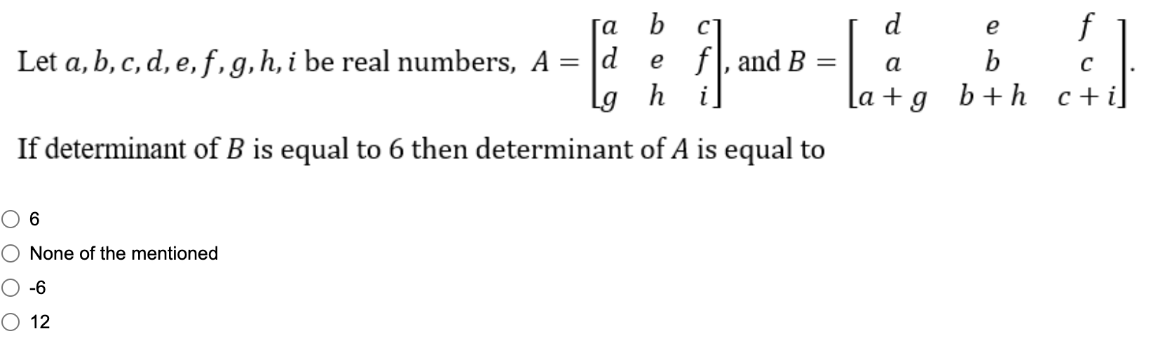 Solved Let a,b,c,d,e,f,g,h,i be real numbers, | Chegg.com