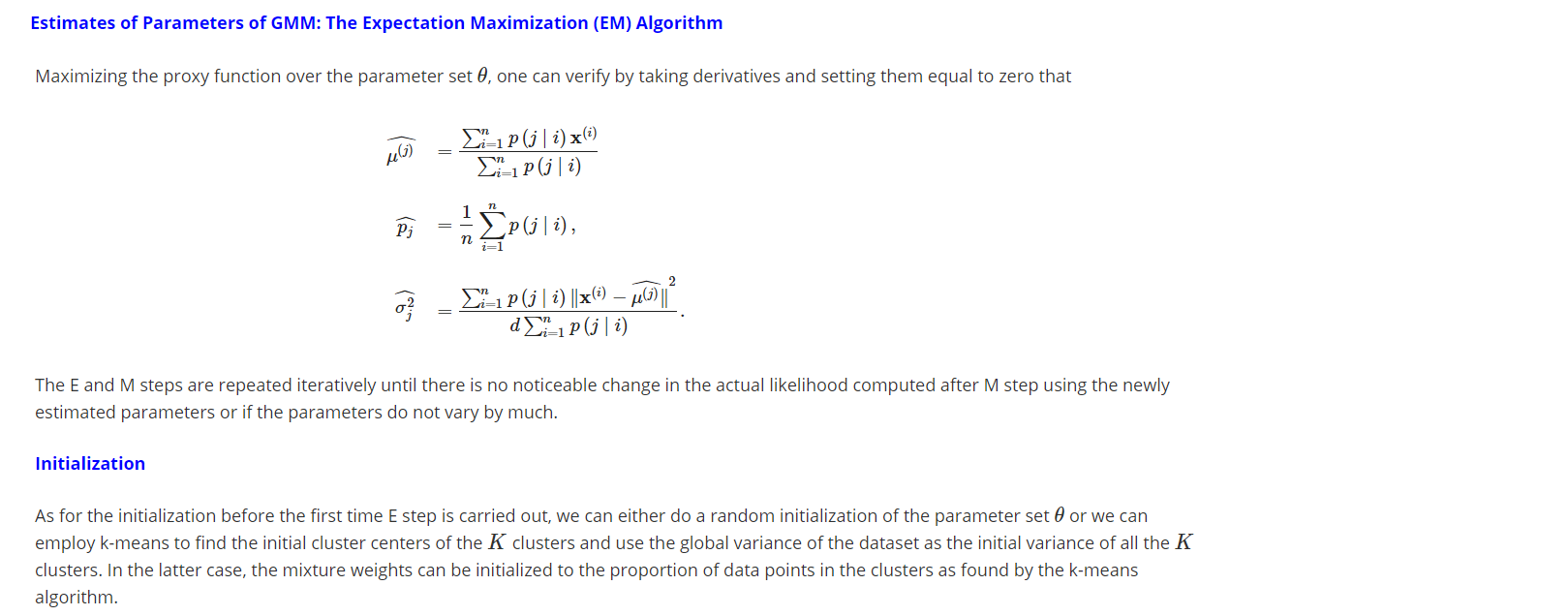 Estimates Of Parameters Of Gmm The Expectation 