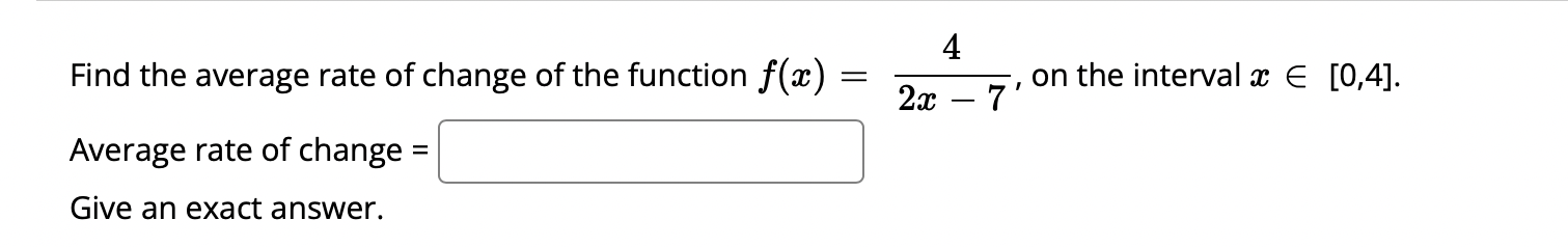 Solved 1 Find the average rate of change of the function | Chegg.com
