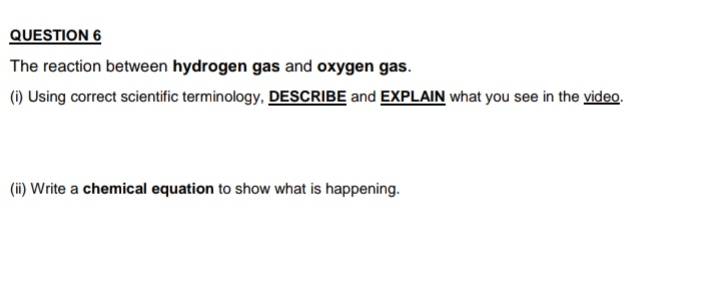 Solved QUESTION 6 The reaction between hydrogen gas and | Chegg.com