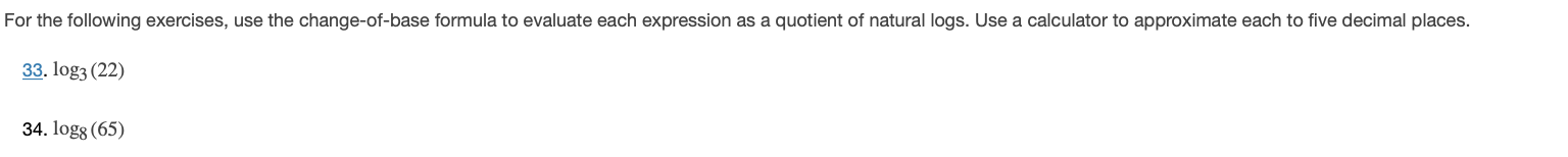Solved For the following exercises, use the properties of | Chegg.com