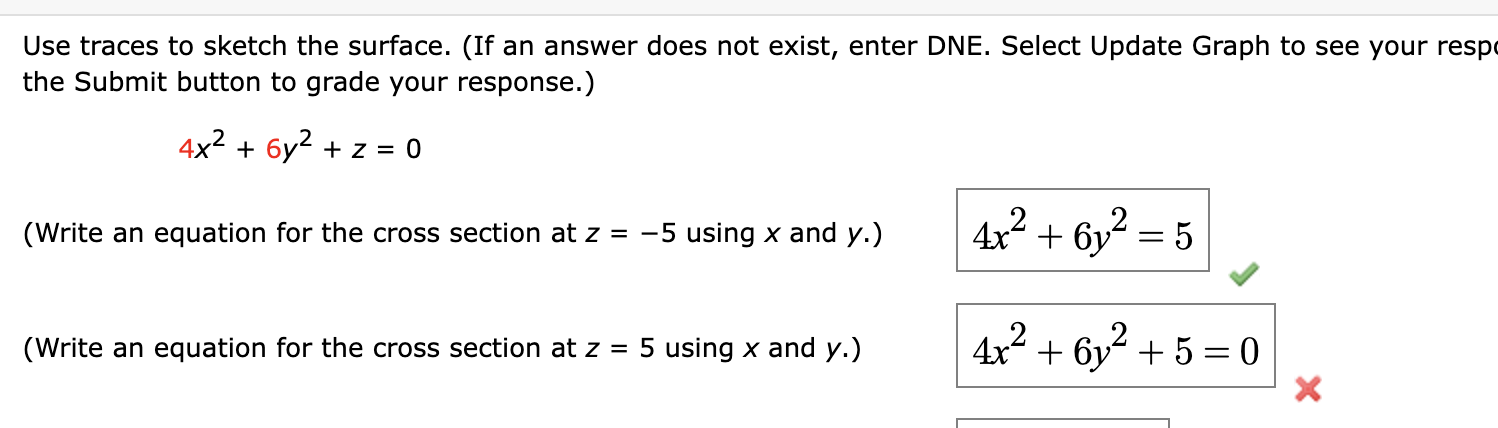 Solved Use traces to sketch the surface. (If an answer does | Chegg.com