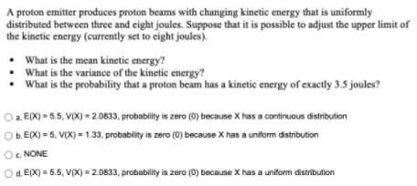 Solved A proton emitter produces proton beams with changing | Chegg.com