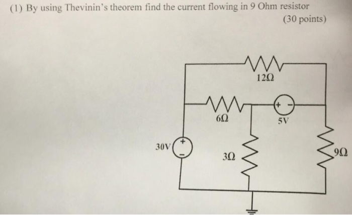 Solved (1) By using Thevinin's theorem find the current | Chegg.com