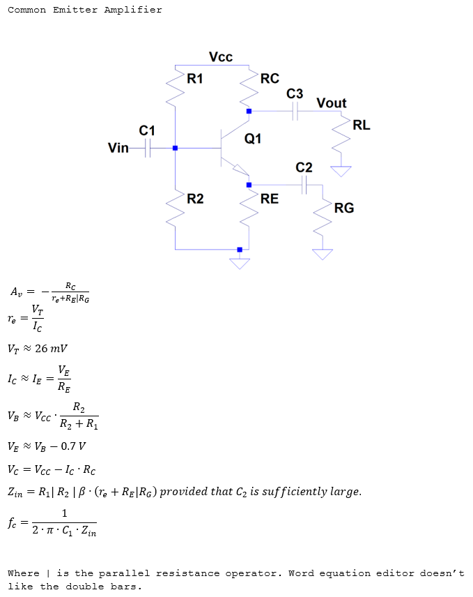 Solved • Design a CE amplifier to meet the following | Chegg.com
