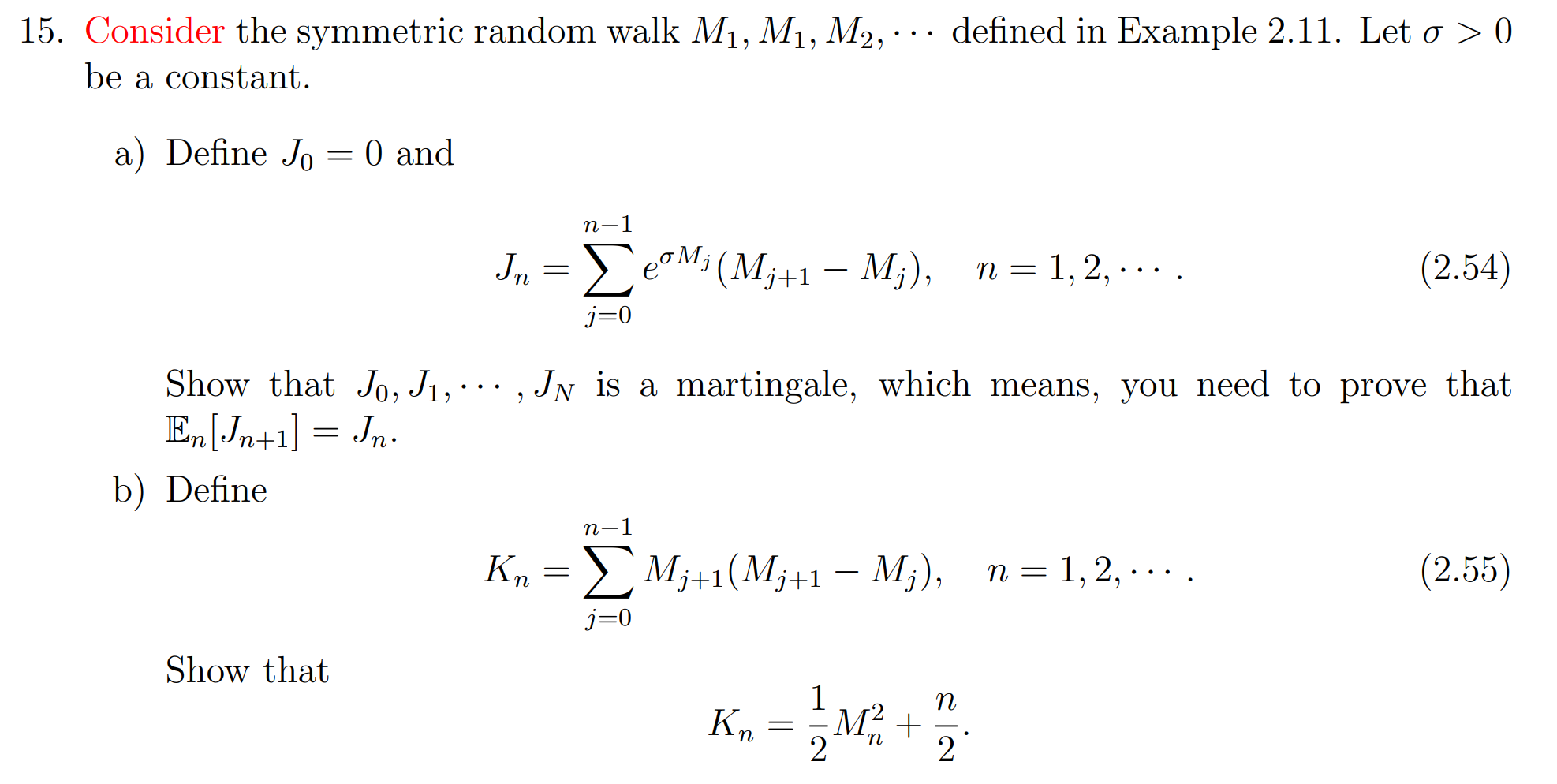 Solved 5 Consider The Symmetric Random Walk M1 M1 M2 ⋯