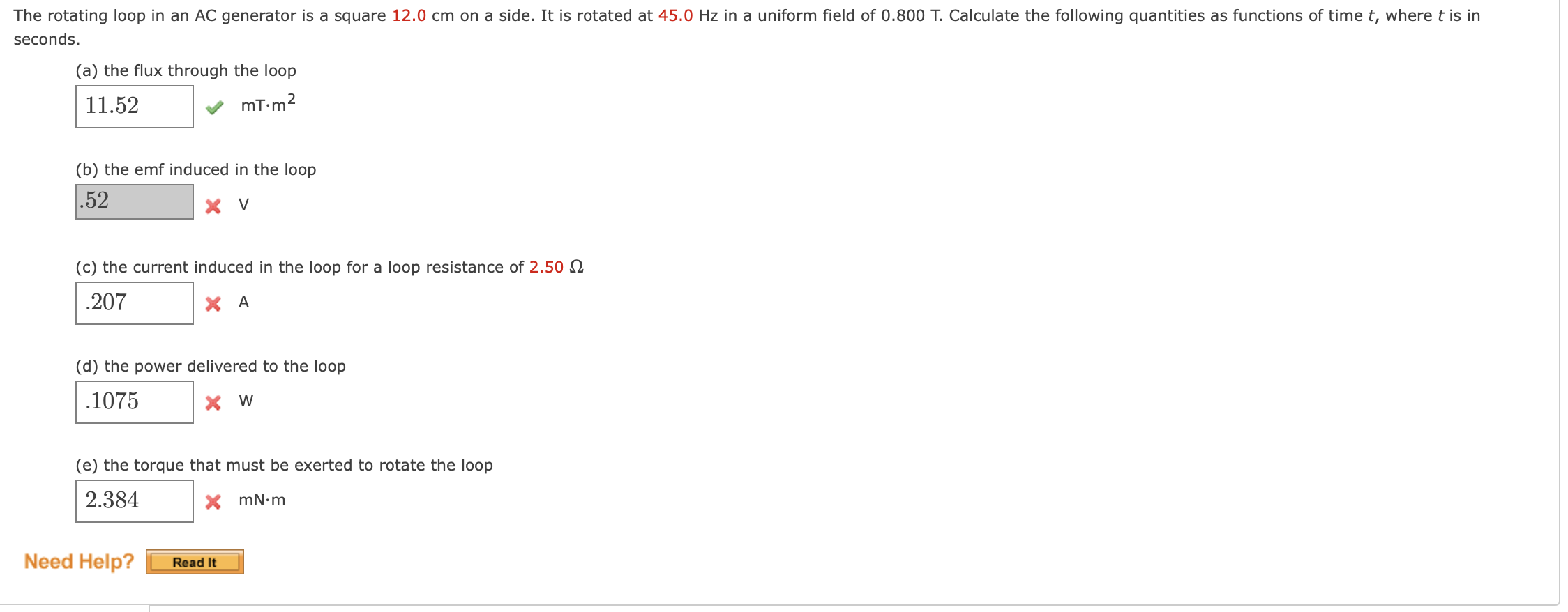 Solved The rotating loop in an AC generator is a square 12.0 | Chegg.com