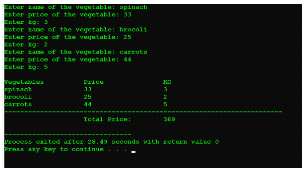 Solved Write a C++ program that let user enter name, price | Chegg.com
