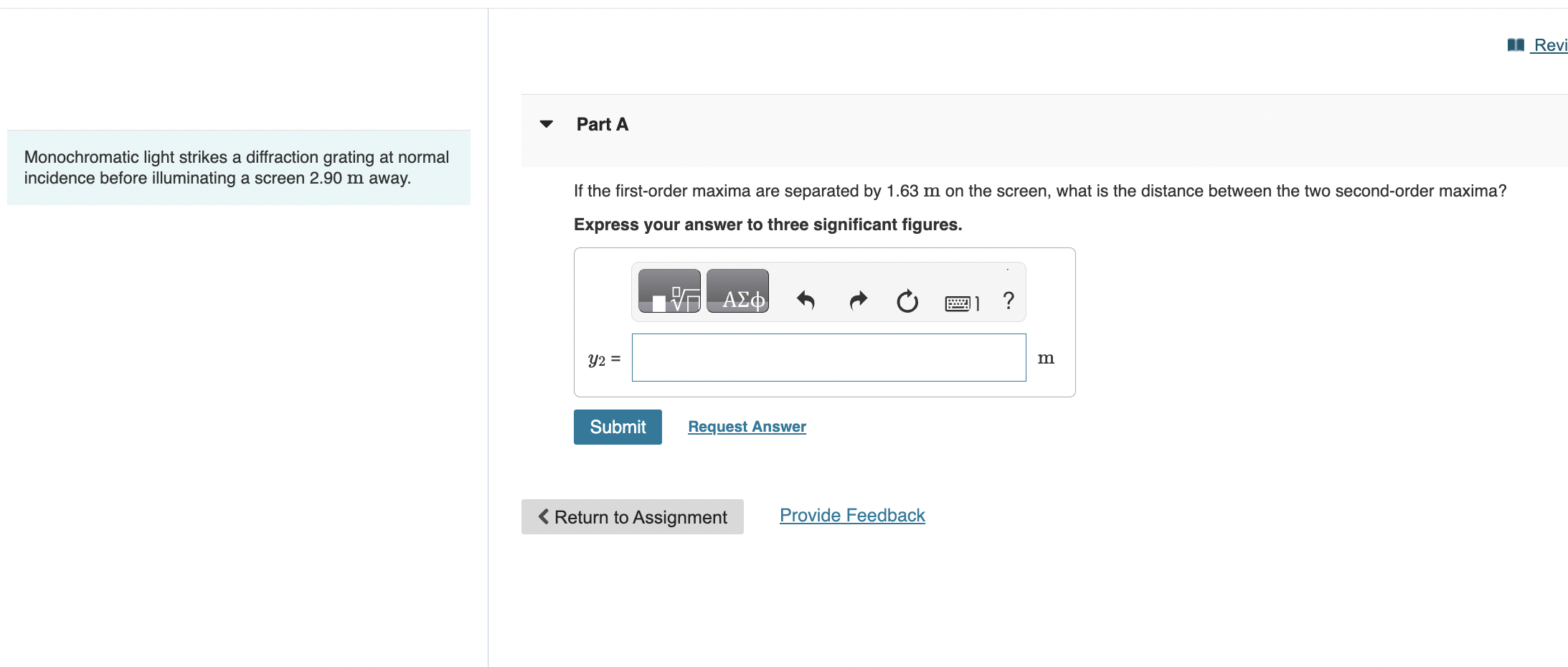 Solved Monochromatic Light Strikes A Diffraction Grating At