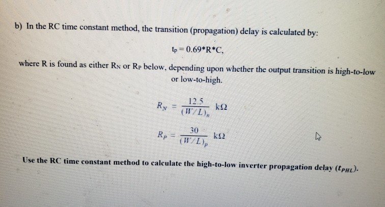 Solved Consider the inverter below, whose output has falling | Chegg.com