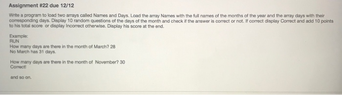 Solved Assignment #21 Due 125 Write a program to simulate | Chegg.com