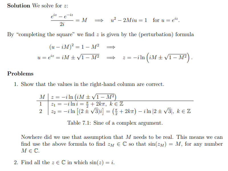 Solved Complex Sine Away from the Bound on R When x ER, we | Chegg.com