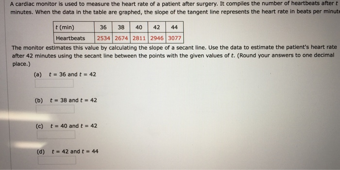 Solved A cardiac monitor is used to measure the heart rate | Chegg.com