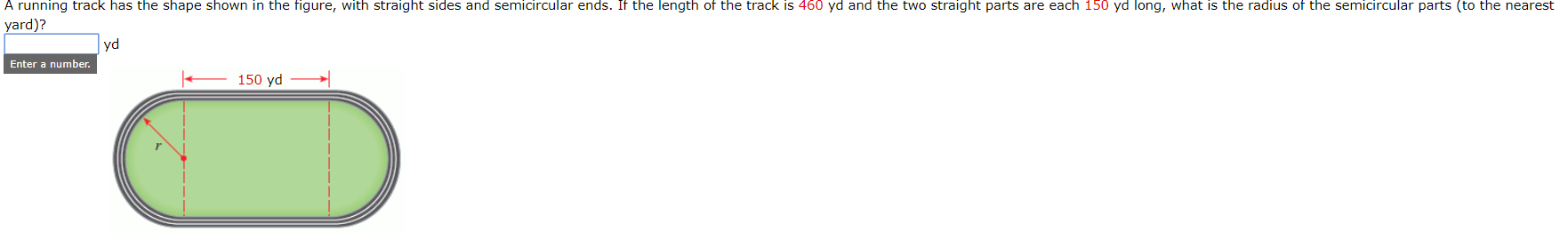 Solved A running track has the shape shown in the figure, | Chegg.com